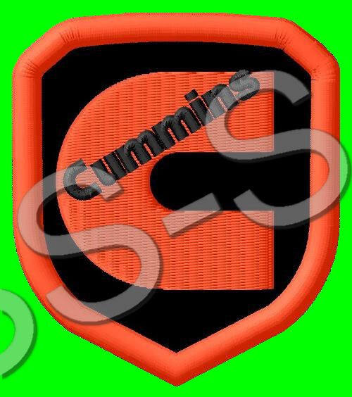 CUMMINS SHIELD EMBROIDERED PATCH IRON/SEW ON ~3-1/8''x 2-3/4" TRUCK RAM ...