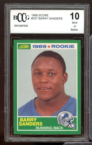 1989 Score #257 Barry Sanders Rookie Card BGS BCCG 10 Mint+ | eBay