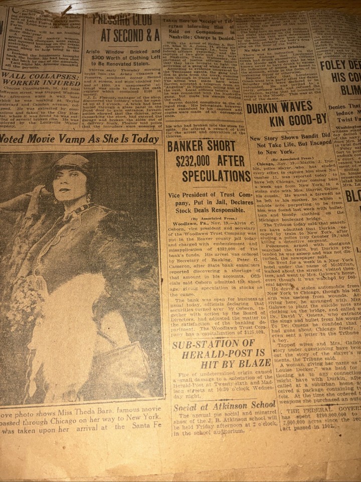 Vintage 1925 Louisville, KY Louisville Herald Newspapers News Ads ...
