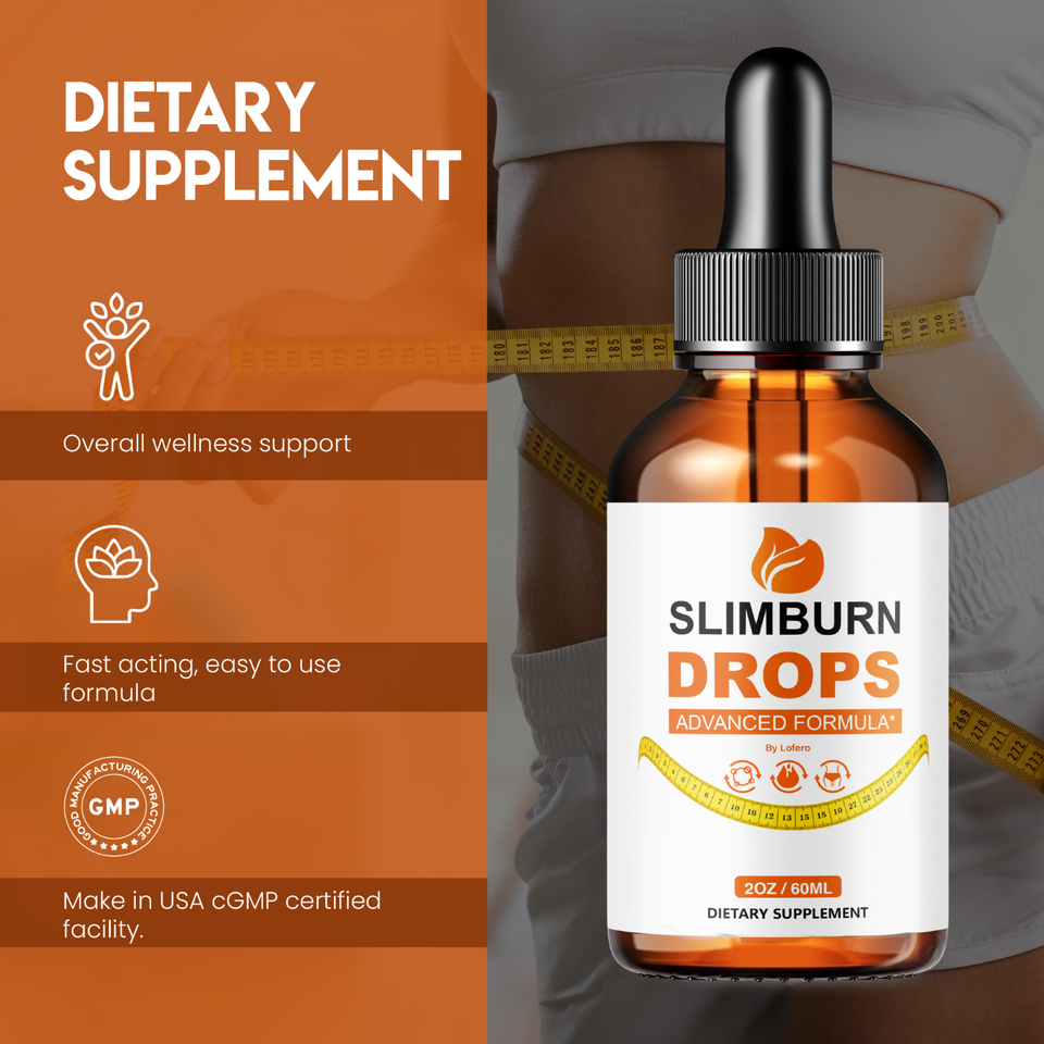 (5 Pack) SlimBurn Drops For Weight Loss, Slim Burn Liquid Supplement ...