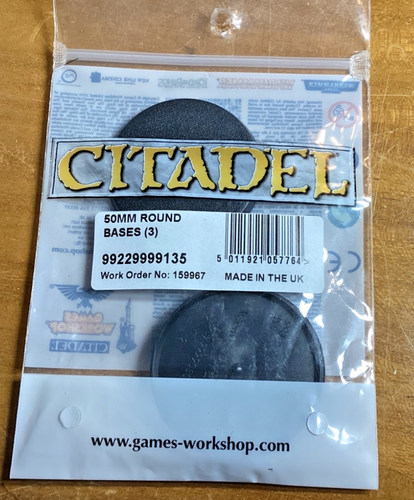 Lot Of 3 Citadel - 50mm Round Bases For Warhammer 40k & AoS Bitz Heavy ...
