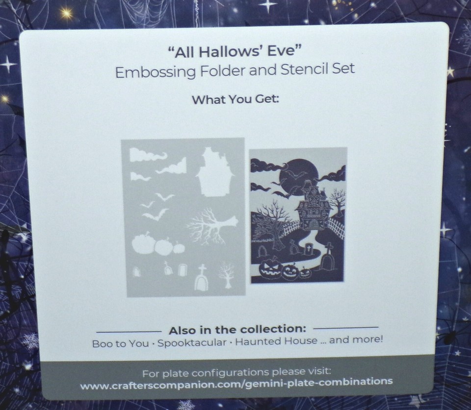 Crafters Companion All Hallows Halloween 18 Dies 11 Stamps Embossing Folder More | eBay