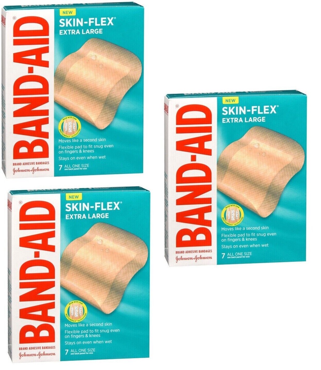 Band-Aid Skin-Flex Extra Large Wound Covers 7 Count Band-Aid Skin-Flex ...