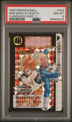 Dragon Ball Son Goku & Vegeta No. 420 Holo Carddass Part 11 1992 PSA 8 ...