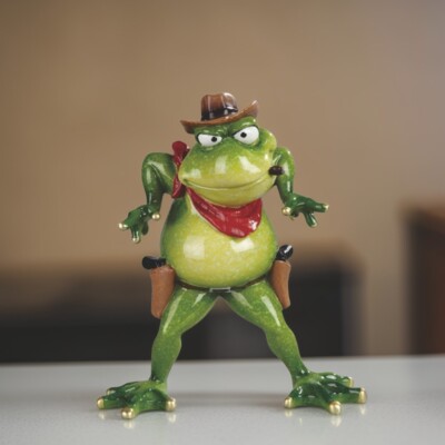 7"H Cowboy Frog Standing Figurine Ornament Home Decor Unique Gift | eBay
