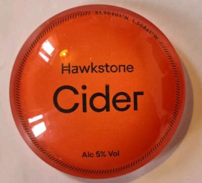 Official Hawkstone Cider Badge Fish Eye T-Bar 3D Lens Badge For Pub ...