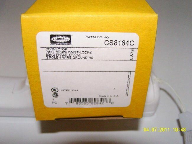 Hubbell CS8164C 50A 480V 3 PHASE FEMALE CONNECTOR HUBBELL | eBay