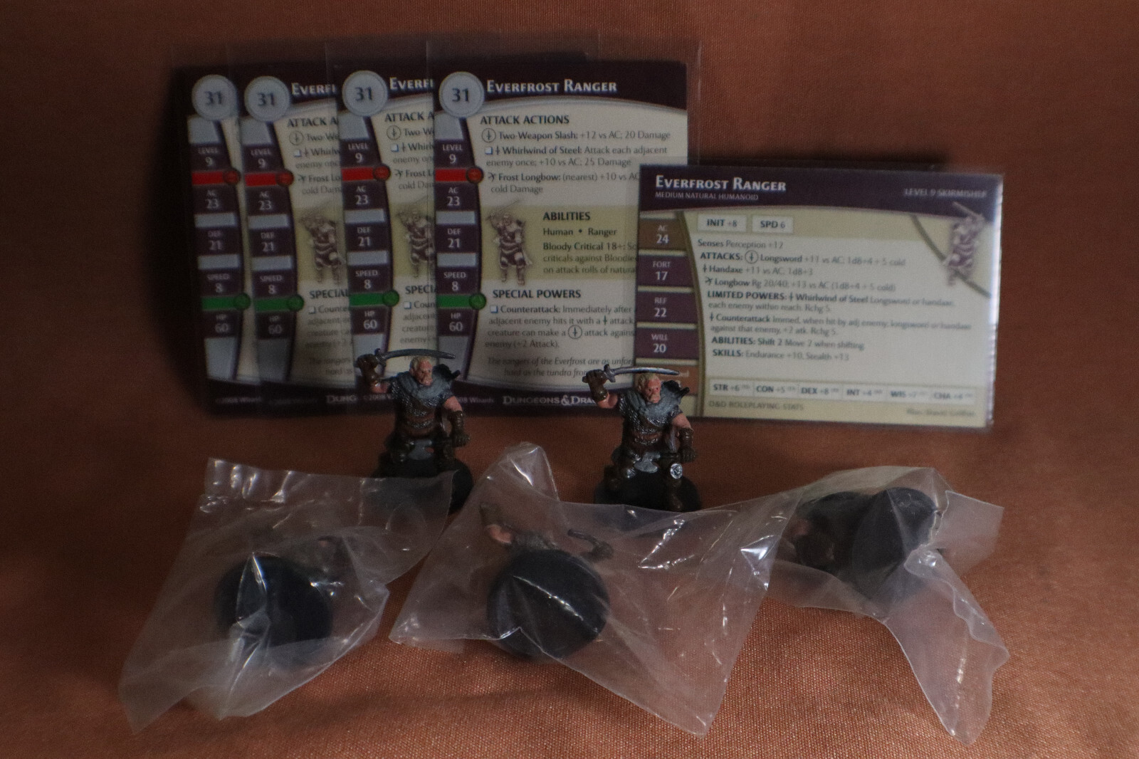 Dungeon & Dragons Miniatures - EVERFROST RANGER X5 - with cardS | eBay