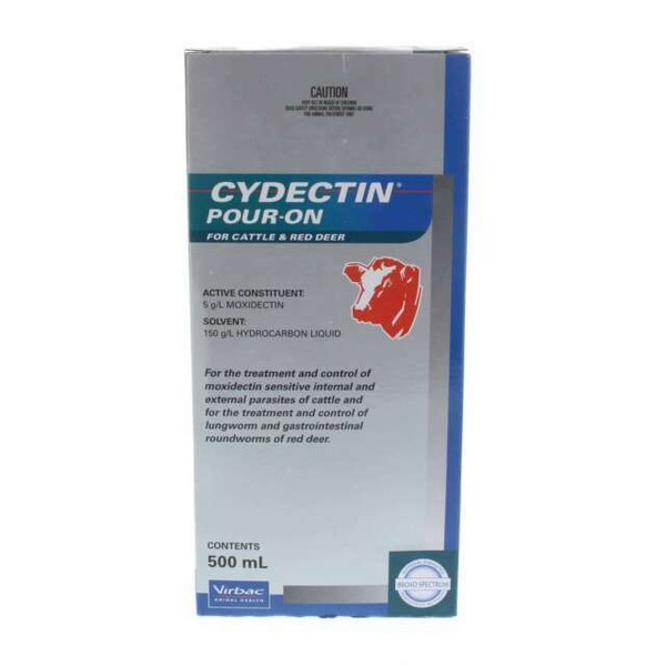 Virbac Cydectin Pour-on Moxidectin Wormer (500ml) - C9970 for sale ...