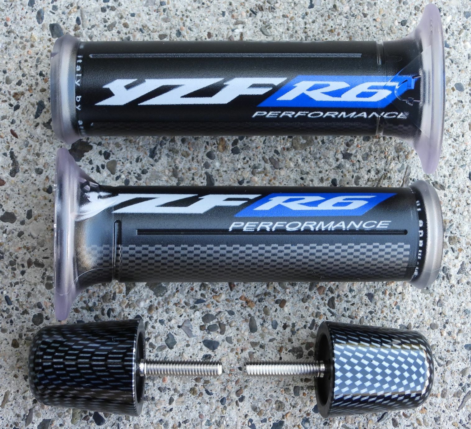 2006 2020 Yamaha Yzf R6 Harris Logo Gel Hand Grips And Carbon Bar Ends Ebay