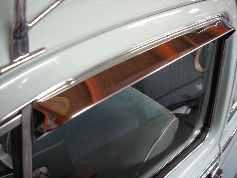 1950-1964 VW T1 Beetle 20" Window Vent Shades VW Logo Stainless Steel ...
