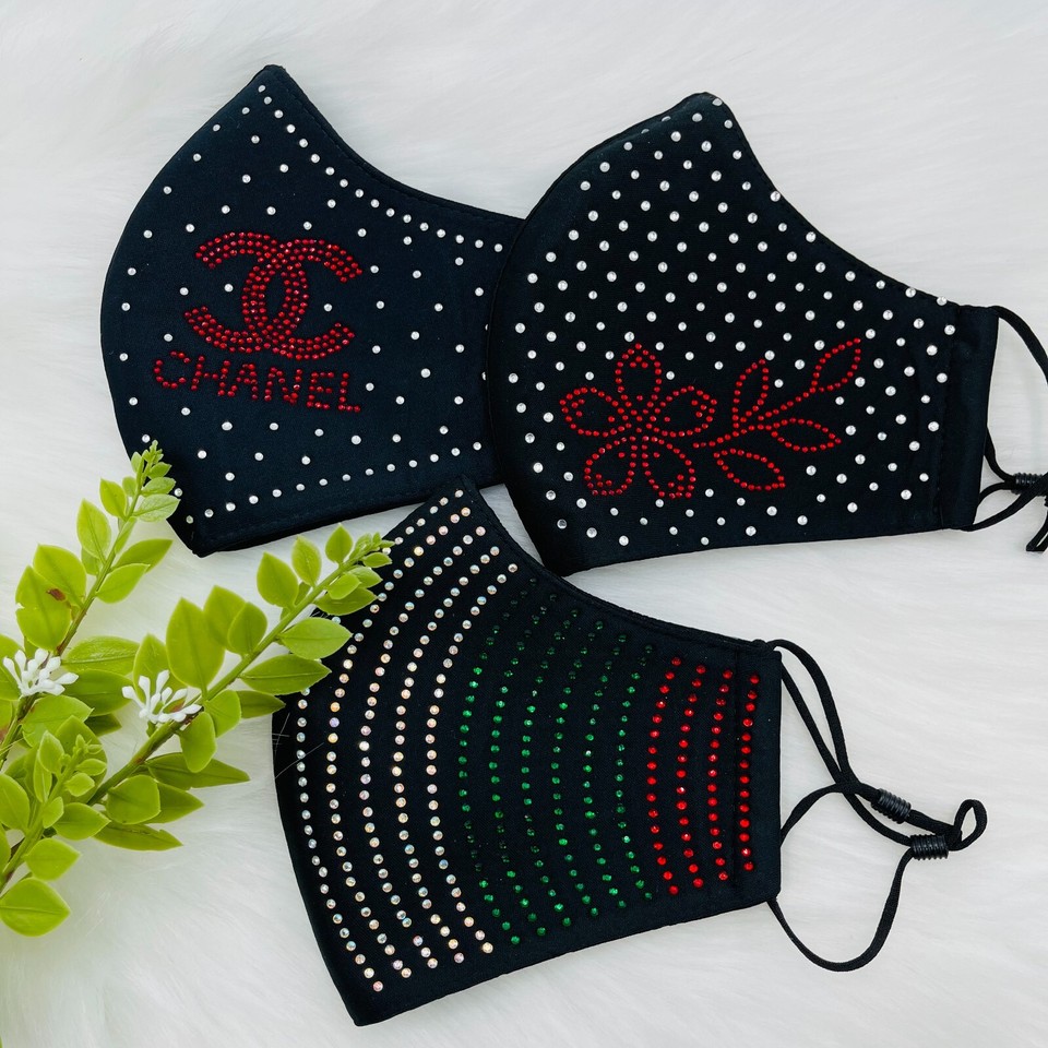 [3 PACK] Face Masks FASHION Polyester/Cotton Triple-Layer Washable - US ...