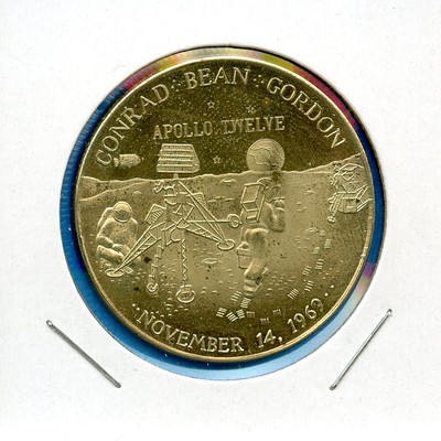 NASA Apollo 12 Lunar Moon Landing XII Souvenir Space Token 1.5" Medal ...