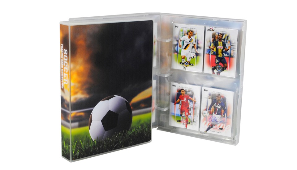 Soccer Card Storage Binder, with 25 Platinum 4 Pocket Pages, Holds 200 ...