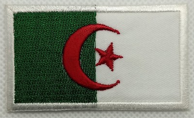 Algeria Flag Patch Embroidered Iron On Applique Algerian | eBay
