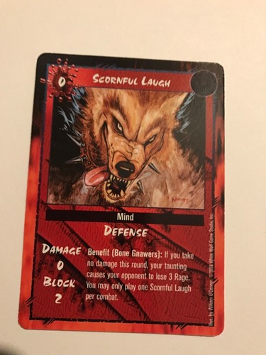 SCORNFUL LAUGH : RAGE LOFR CCG Combat card, White Wolf 1998 werewolf ...