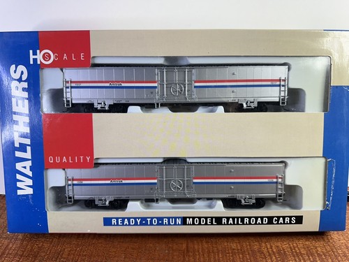 HO Scale 932-26021 Walthers Amtrak 60' Material Handling Car Pair NEW ...