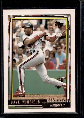 1992 Topps Dave Winfield #792 Gold Winners HOF #792 - California Angels ...
