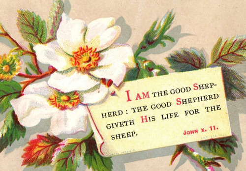 1870s-80s I Am The Good Shepherd John X. 11 Victorian Greeting Card ...