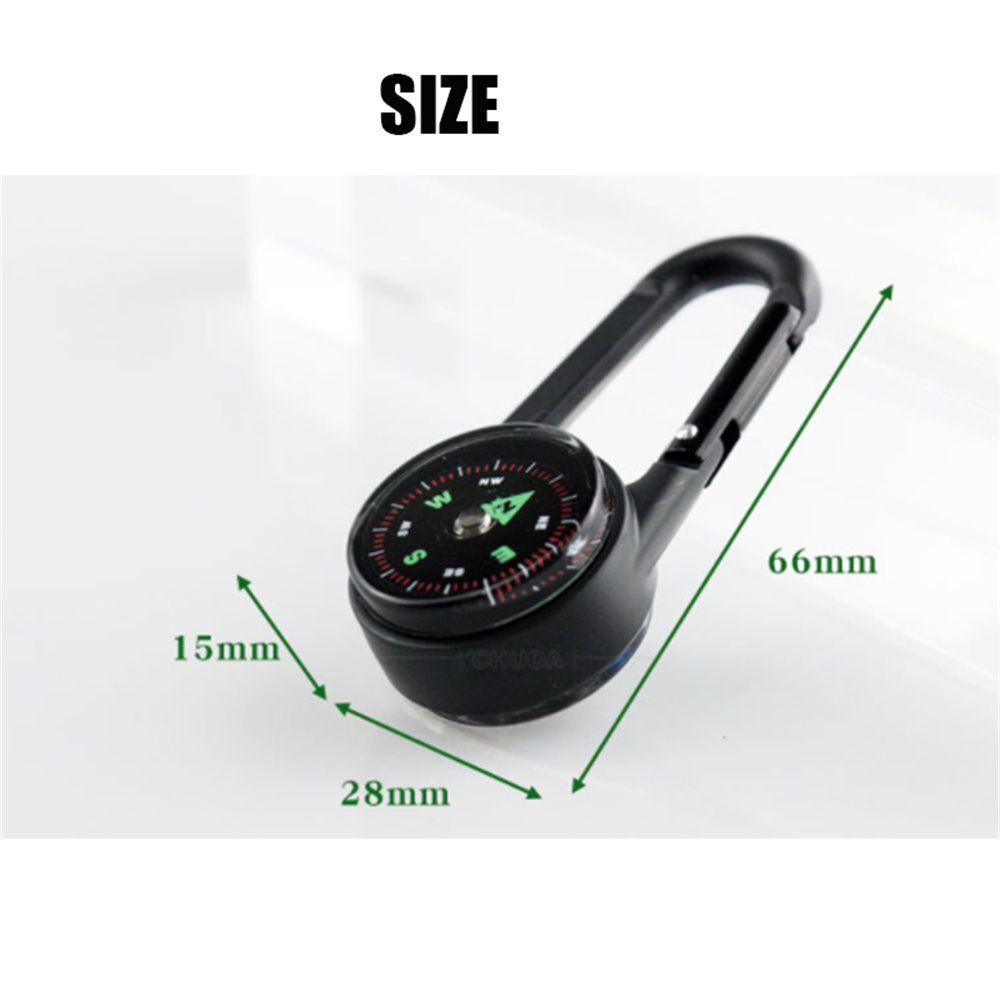 Snap Hook Metal Compasses 3 in 1 Compass Thermometer Carabiner Double ...