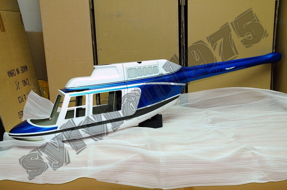 Funkey Jet Ranger ( .60 -.90 ) 700 size scale fuselage BLUE NIB | eBay