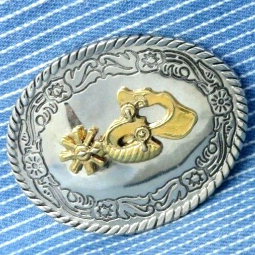 Classic Western Cowboy Dress Belt Buckle Spurs Vintag… - Gem