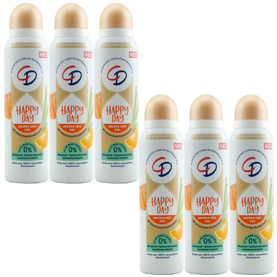 CD Déodorant Spray Happy Jour 6 X 150ml 24H Schutz - Avec Essentiel ...