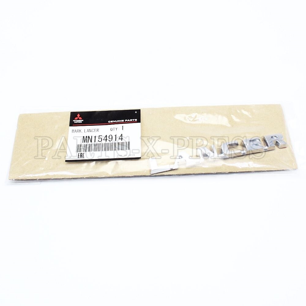 NEW OEM GENUINE MITSUBISHI REAR CHROME "LANCER" NAMEPLATE BADGE EMBLEM ...