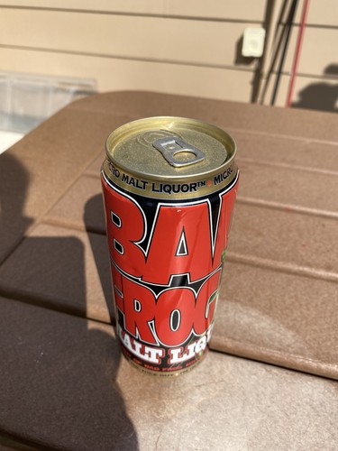 16 Ounce Aluminum Bad Frog Malt Liquor Sta Tab Beer Can Evansville ...