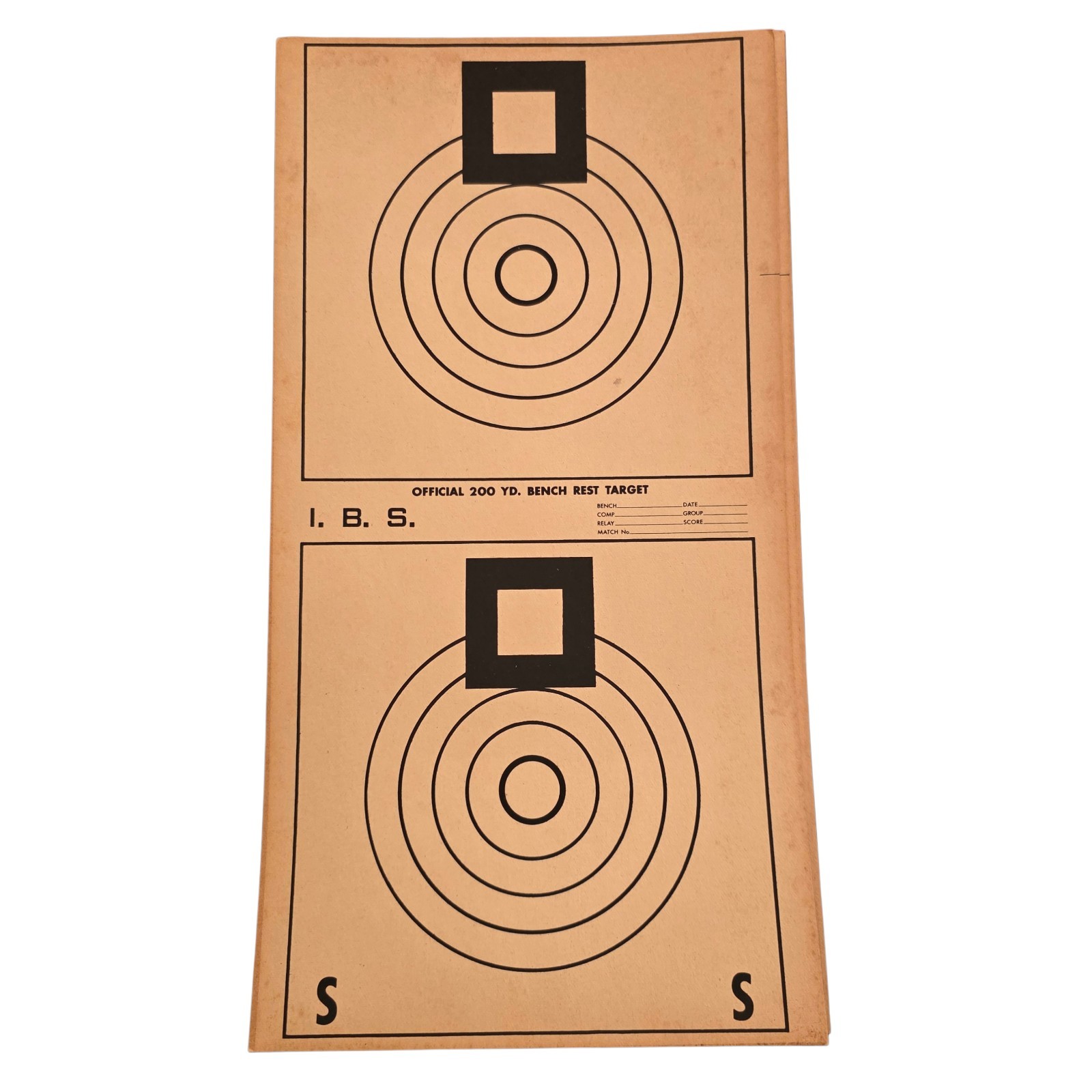(34) IBS 200 Yard Bench Rest Targets Black on Heavy Paper, 8" x 15.25 ...