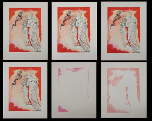 DALI Dante Hell 21 The Black Devil 6 Original Boards Clear Hours 1960 ...