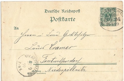 Deutsches Reich Ganzsache mit Bahnpost-Stempel Weimar-Kranichfeld | eBay