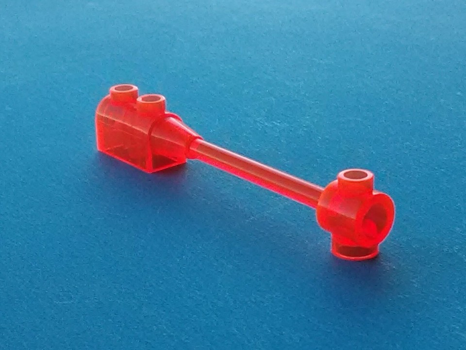 LEGO Translucent Neon Orange Brick w/ Shaft 1X8X1 Ship Gun Part 30359a ...