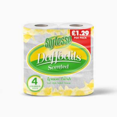 Softesse 2-Ply Daffodils Lemon Fresh Toilet Paper 40 Rolls (10 Rolls x ...