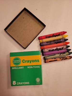 Vintage Box Prang Crayons 8 Colors unused American Crayon Co. 51-8 ...