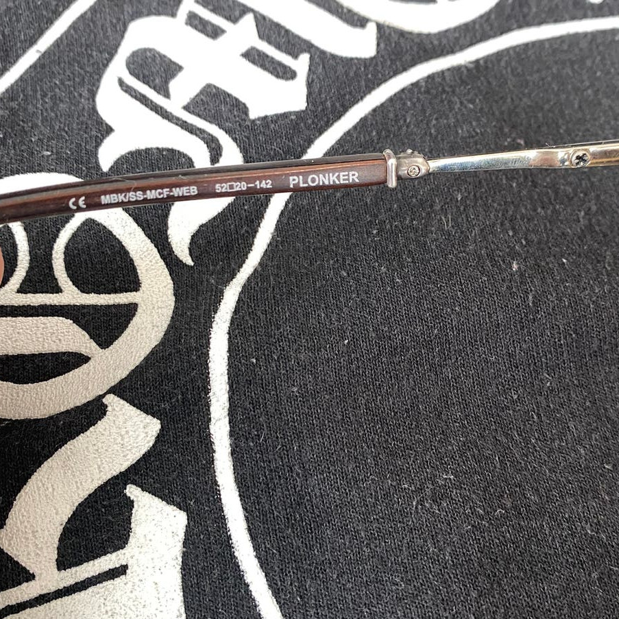 Chrome Hearts Plonker Frame made in Japan Silver & Go… - Gem