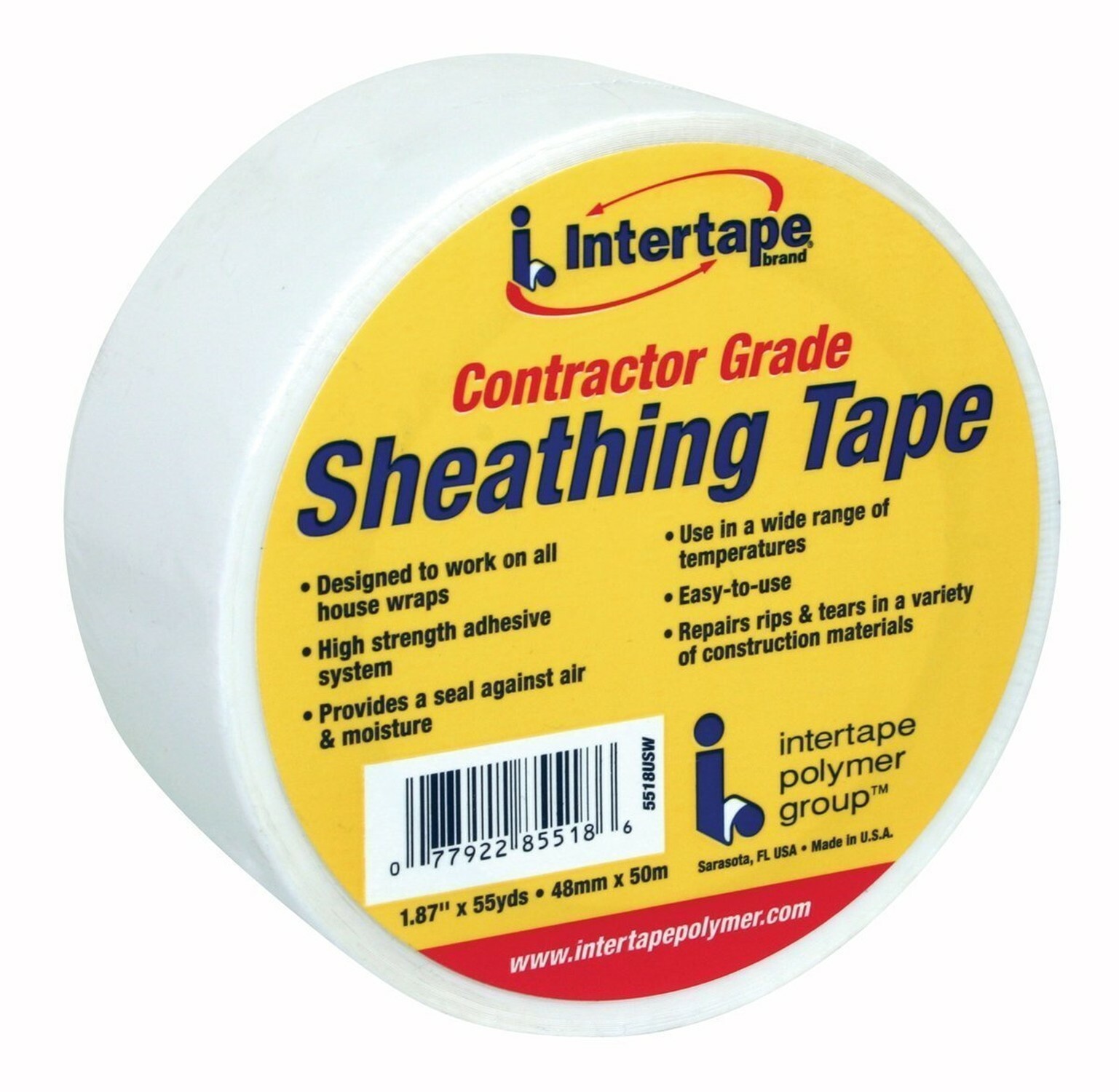 Intertape 85518 12 Pack 1.88in x 54.6yds Sheathing Tape, White | eBay