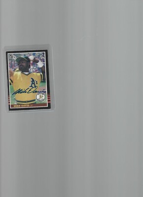 Autographed Baseball Card, MIKE DAVIS | eBay