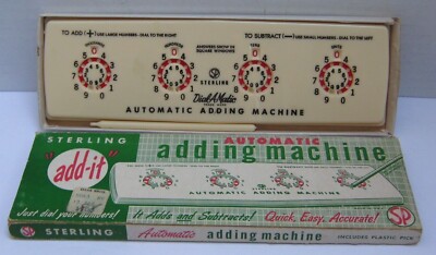 Sterling #565 Automatic Adding Machine: Large, Small, Dial Numbers ...