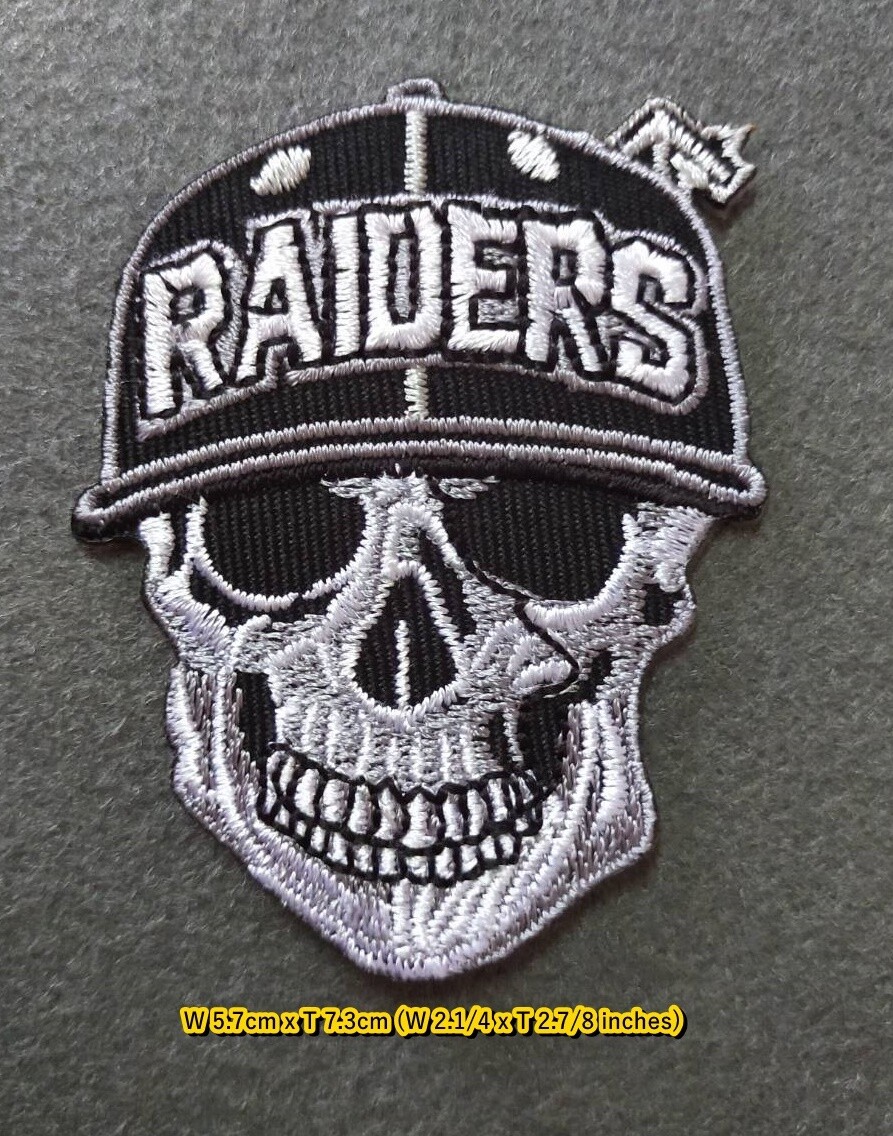Raiders Football Logo Embroidery Patches on, iron on and sew on clothes ...