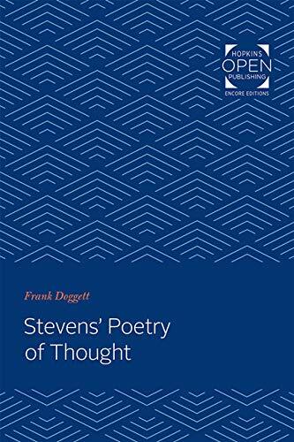 Stevens' Poetry of Thought by Doggett New 9781421437002 Fast Free ...