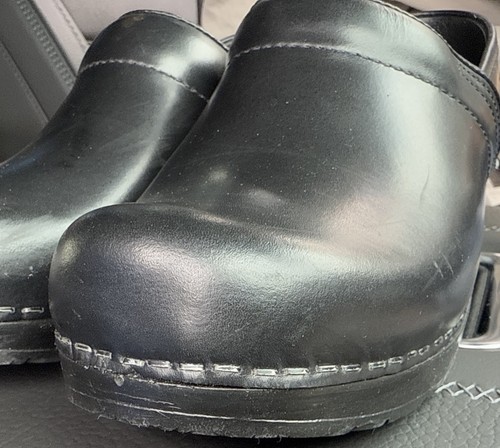 Sanita Danish Leather Black Clogs Workwear Nursing Doctor Minimalist ...