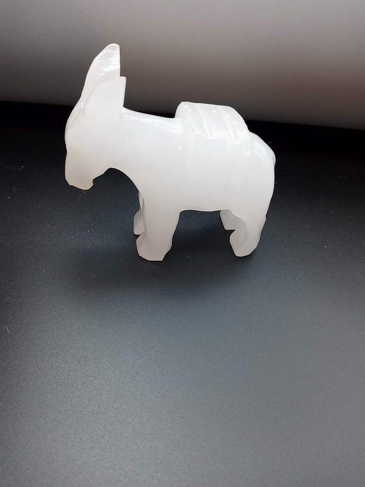 Vintage Carved Marble Onyx Stone Donkey Pack Mule Burro | eBay