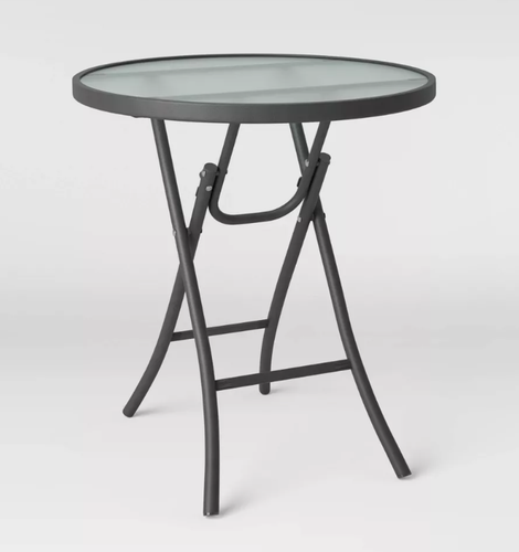 Folding Round Patio Accent Table - Room Essentials | eBay