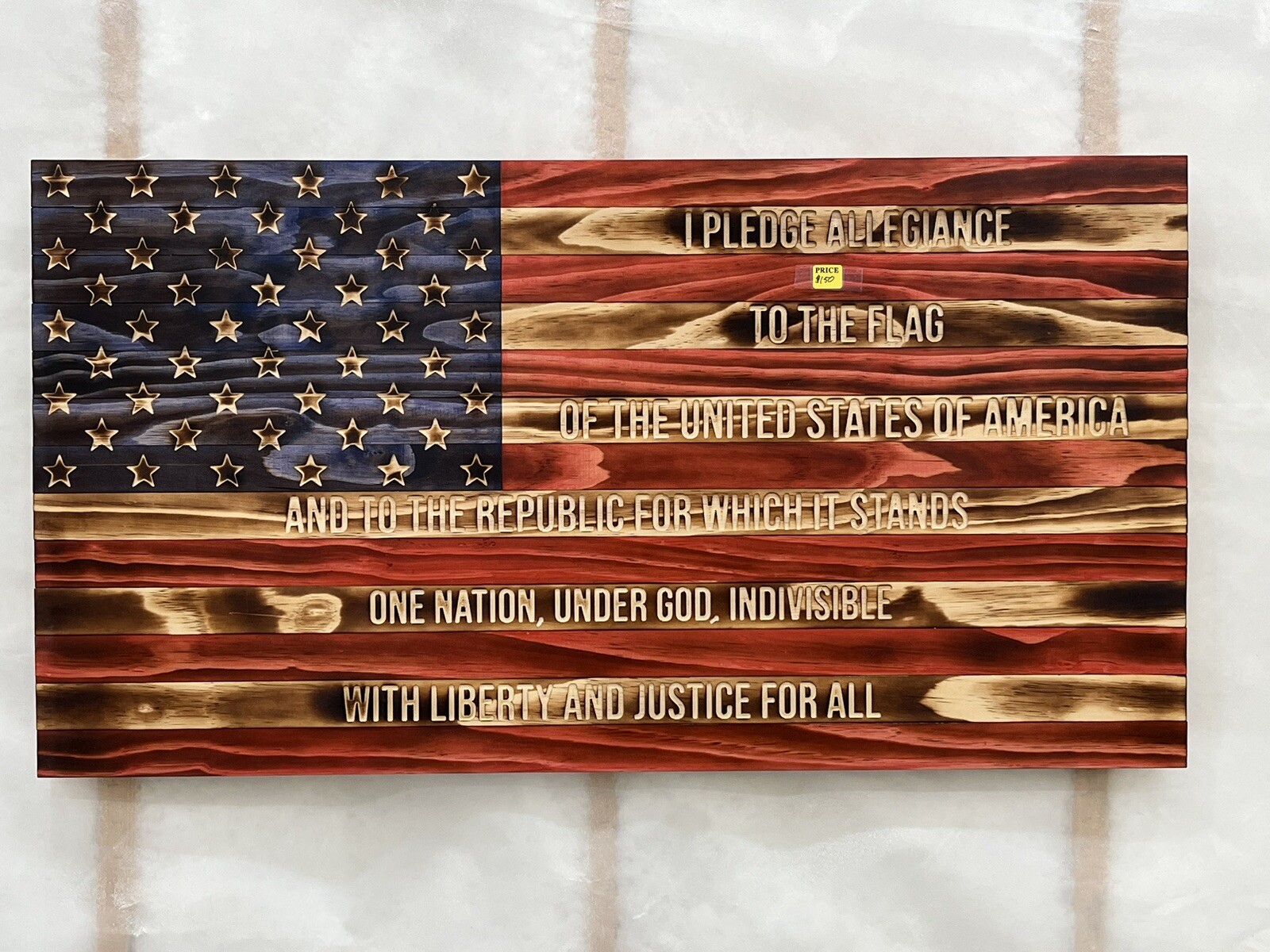 Pledge Of Allegiance Wooden Flag | eBay
