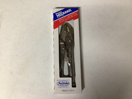 Vintage Master Mechanic 7” Locking Pliers Curved Jaws With Wire Cutter ...