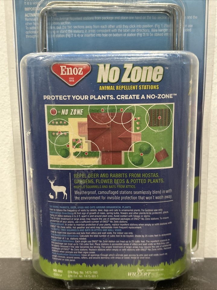 Enoz No Zone Animal Repellent Stations 6 Pre-Filled Stations | eBay
