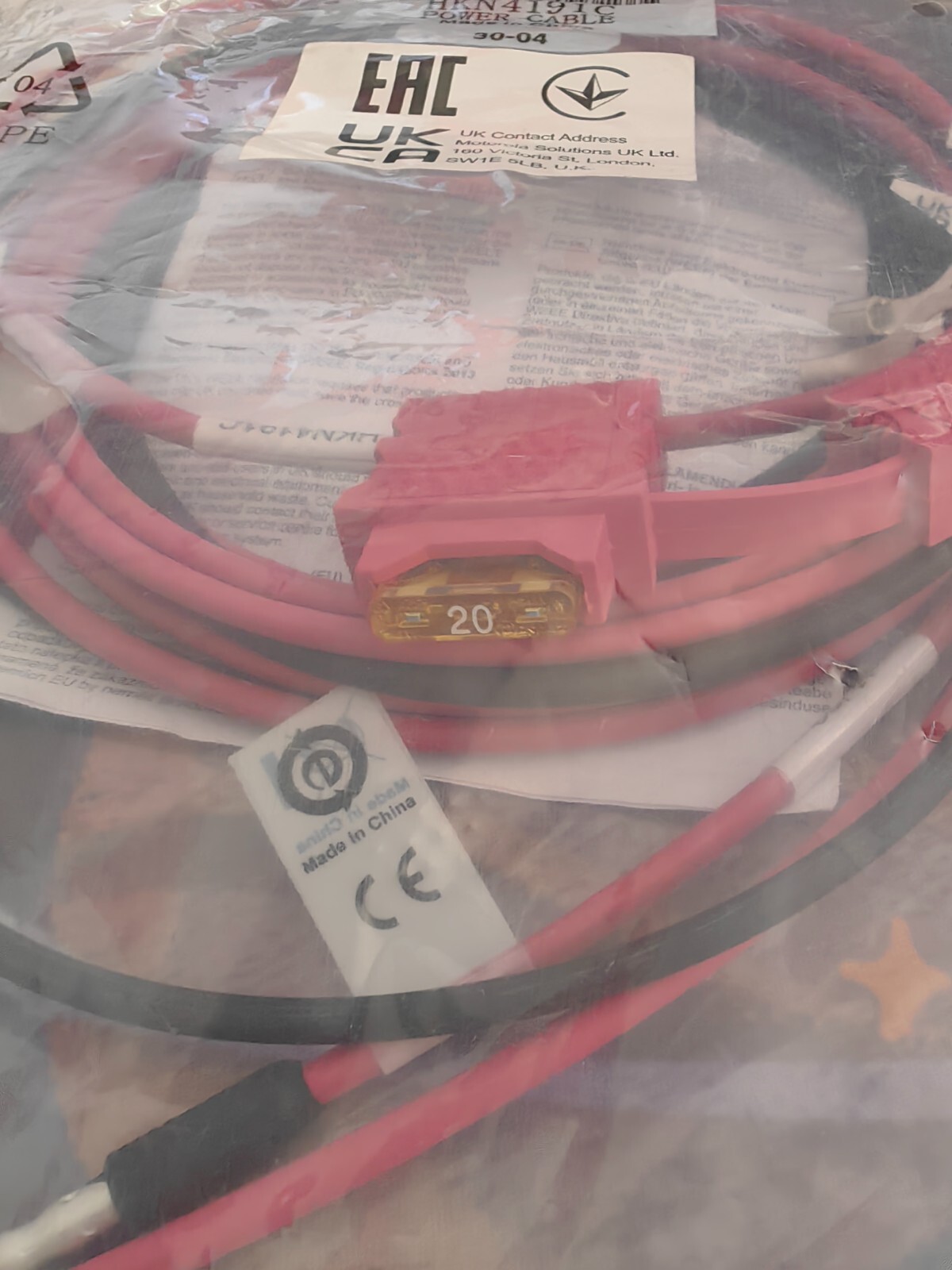 Motorola Factory Power Cable For Two-way Radio Lapel Speaker / Mic ...