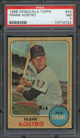 1968 Topps - Frank Kostro #44 Venezuelan for sale online | eBay