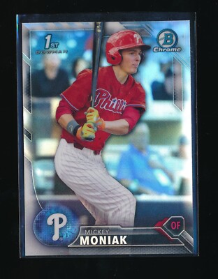 MICKEY MONIAK 2016 BOWMAN CHROME DRAFT REFRACTOR RC ROOKIE *PHILLIES ...